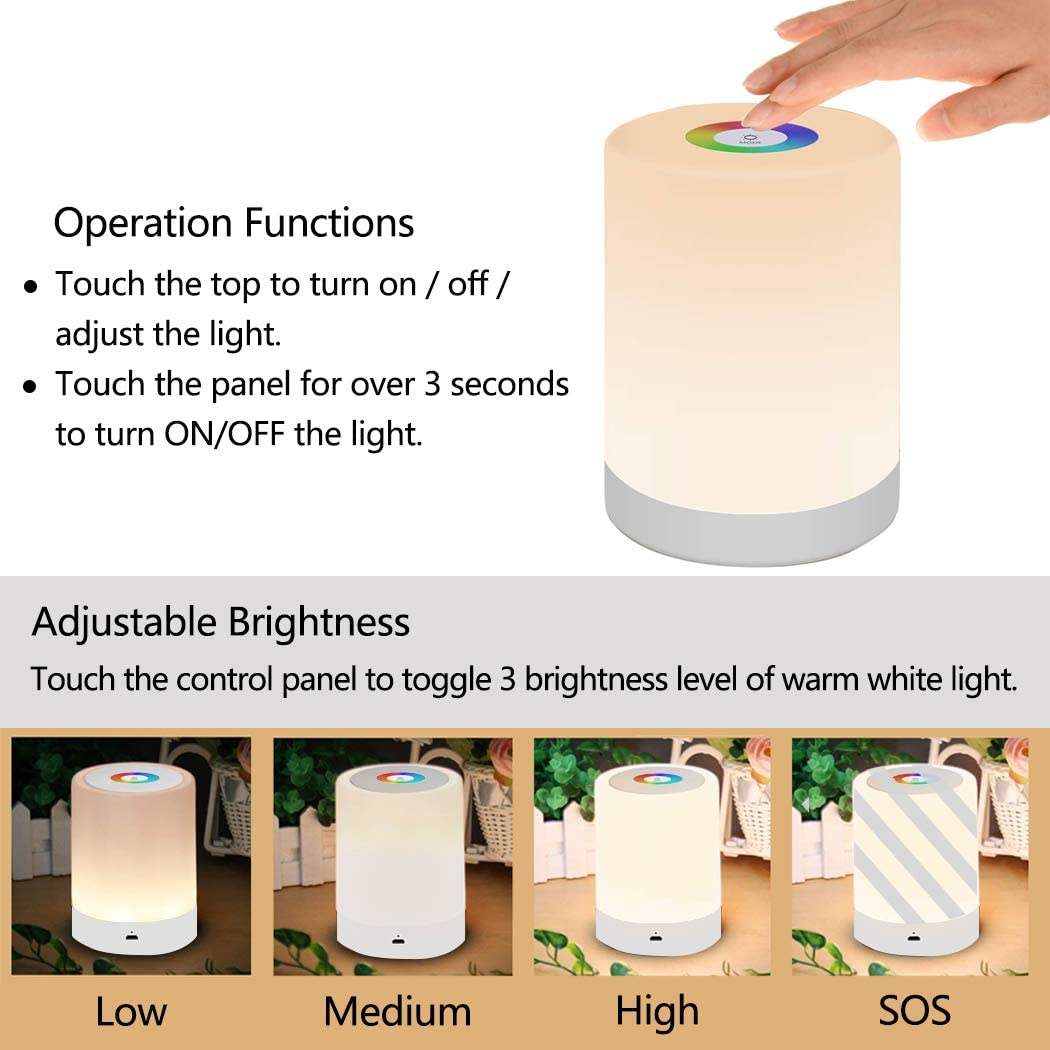 Smart Lamp Bedside Touch Control For Sale - Dickens Direct