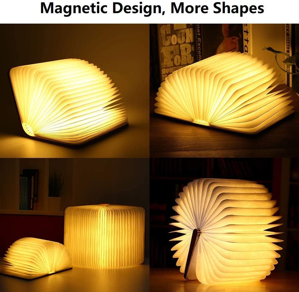 LED Book Light Wooden Folding Lamp | Desk & Night Light