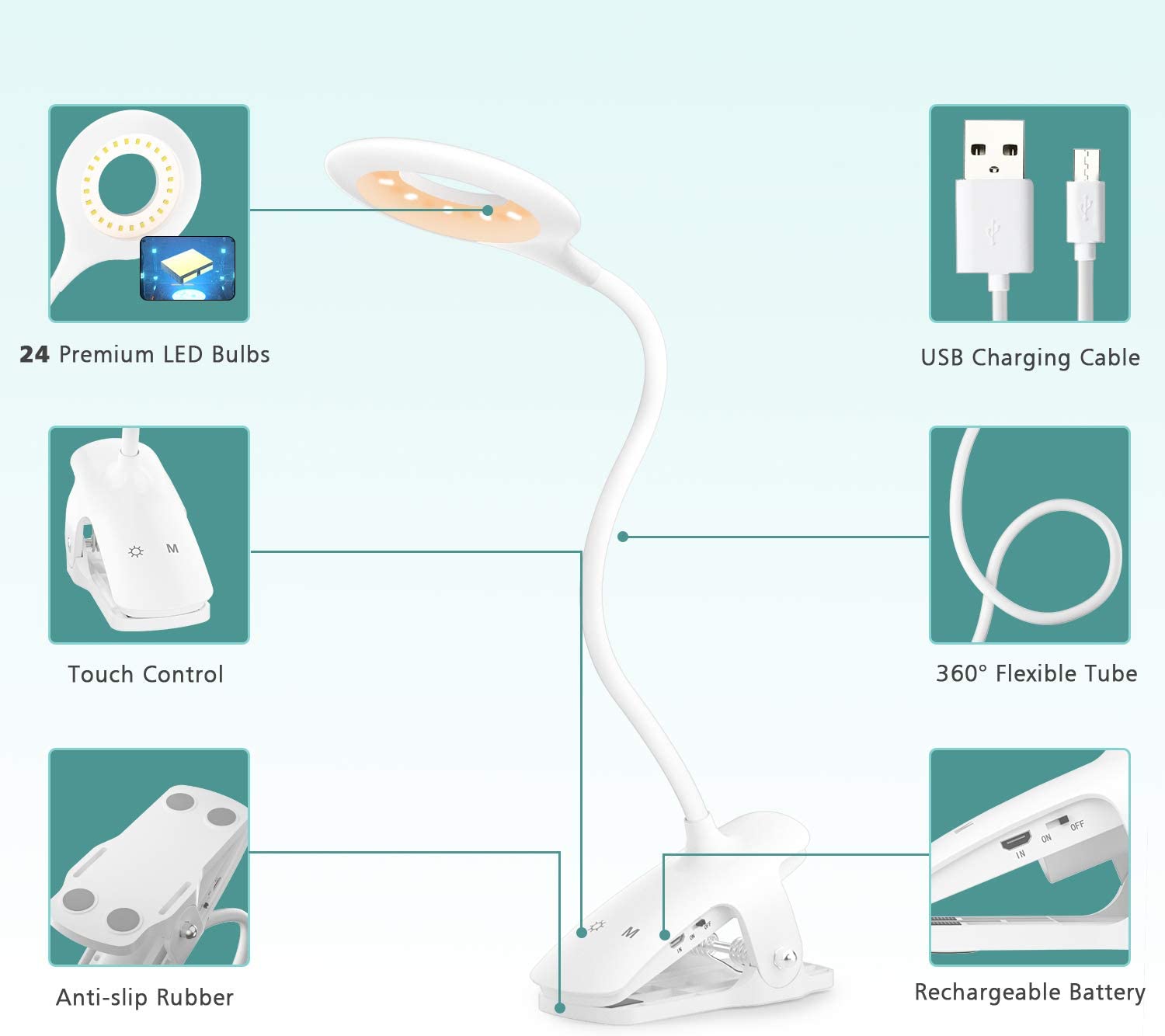 Rechargeable LED Reading Lamp - LED Lamps | Desk Lamps