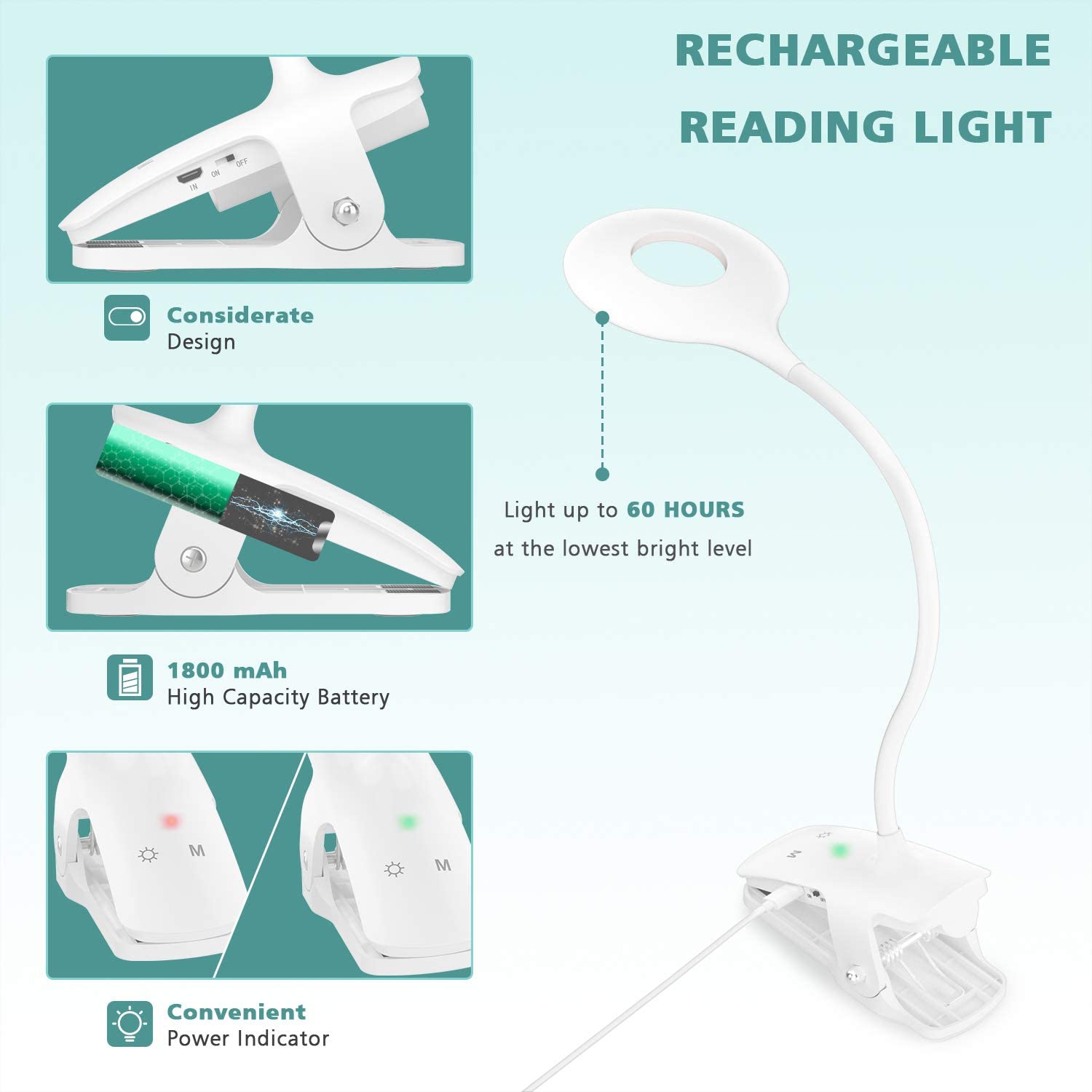 Rechargeable LED Reading Lamp - LED Lamps | Desk Lamps