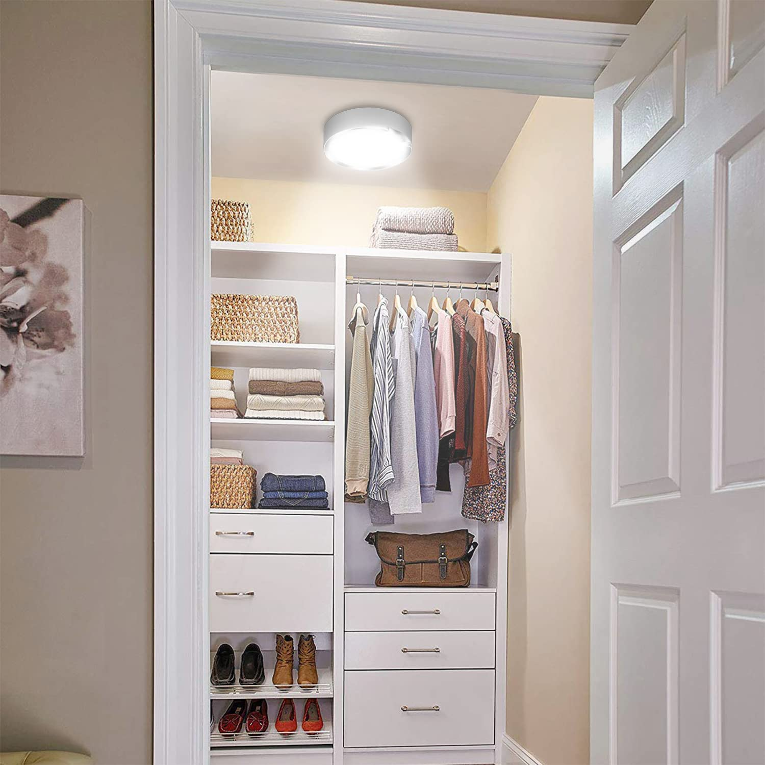 Motion Sensor Ceiling Lights Indoor - Battery Operated Ceiling Light