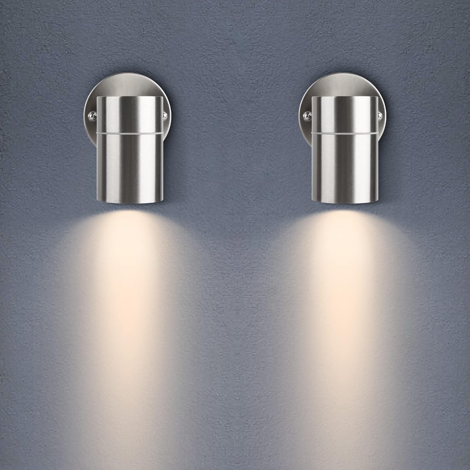 Modern Outdoor Wall Light | Stainless Steel Down Outside Wall Light