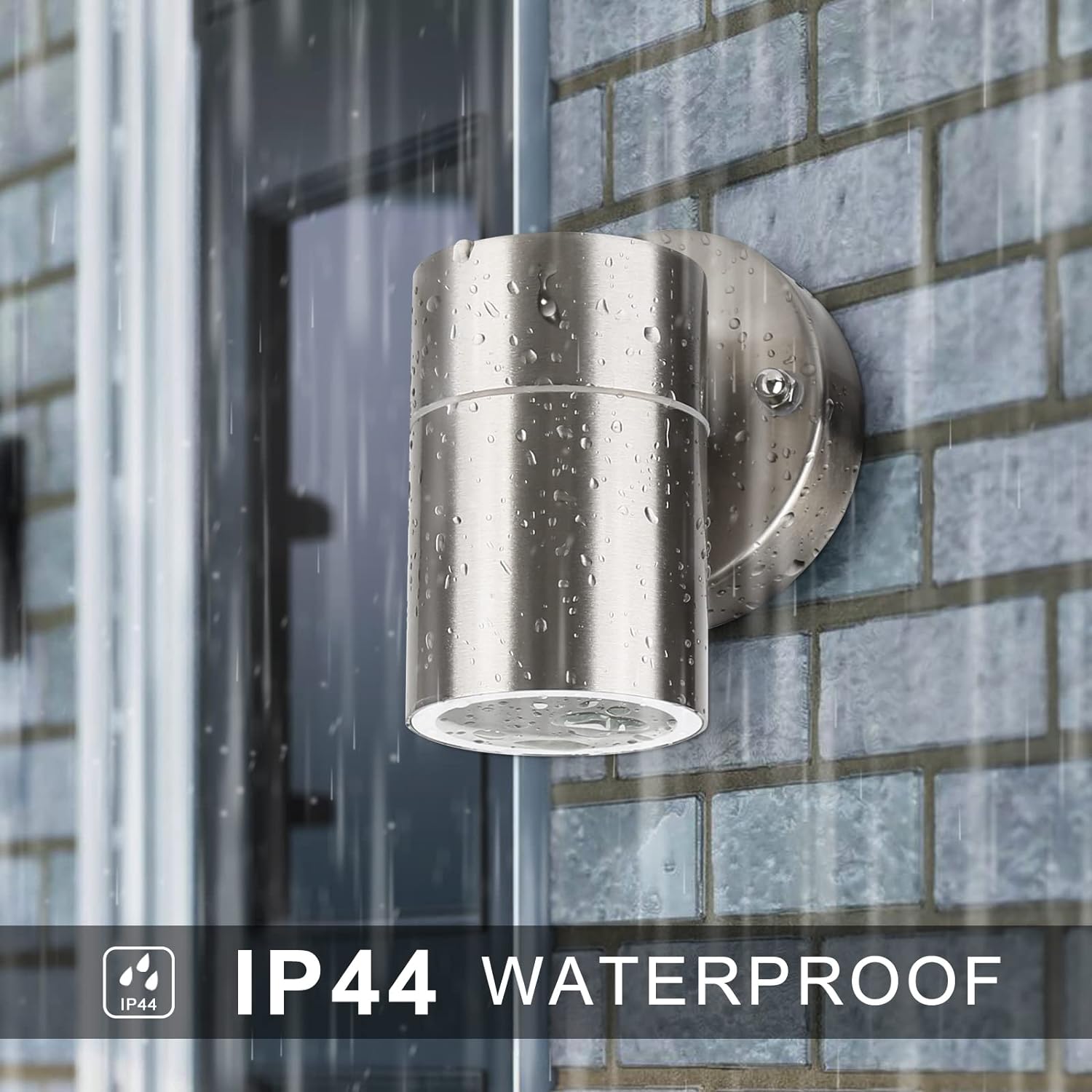 Modern Outdoor Wall Light | Stainless Steel Down Outside Wall Light