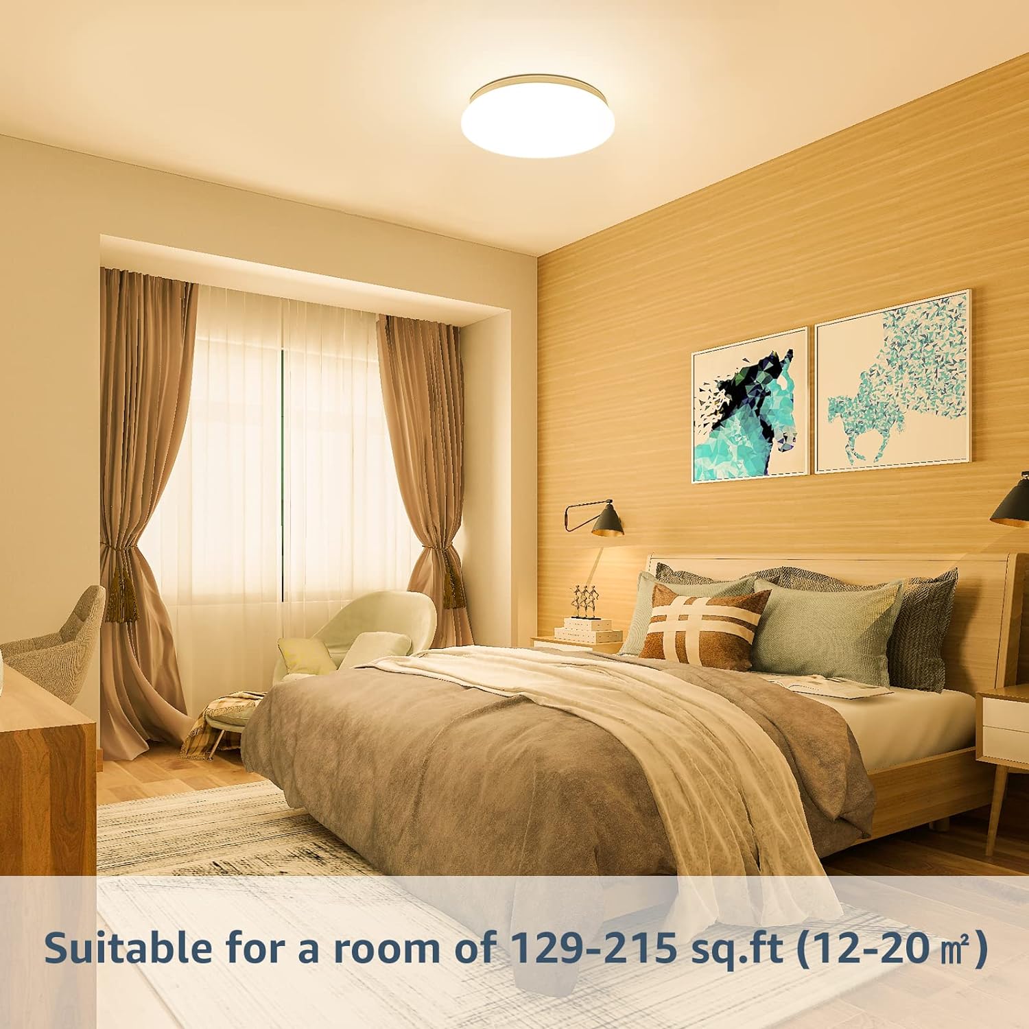 LED Ceiling Light - Warm White Flush Ceiling Lighting