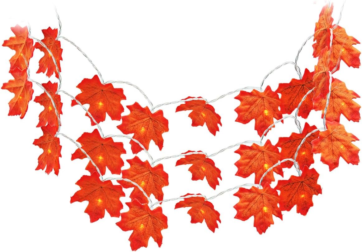 LED Maple Leaf String Lights - Autumn Lighting
