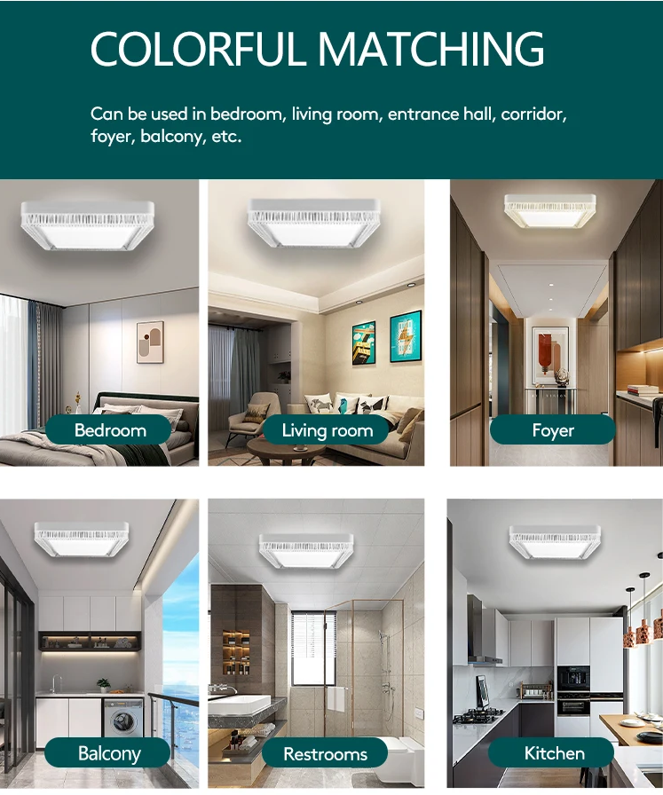 36W LED Ceiling Light: Natural White Square Indoor Ceiling Lamp