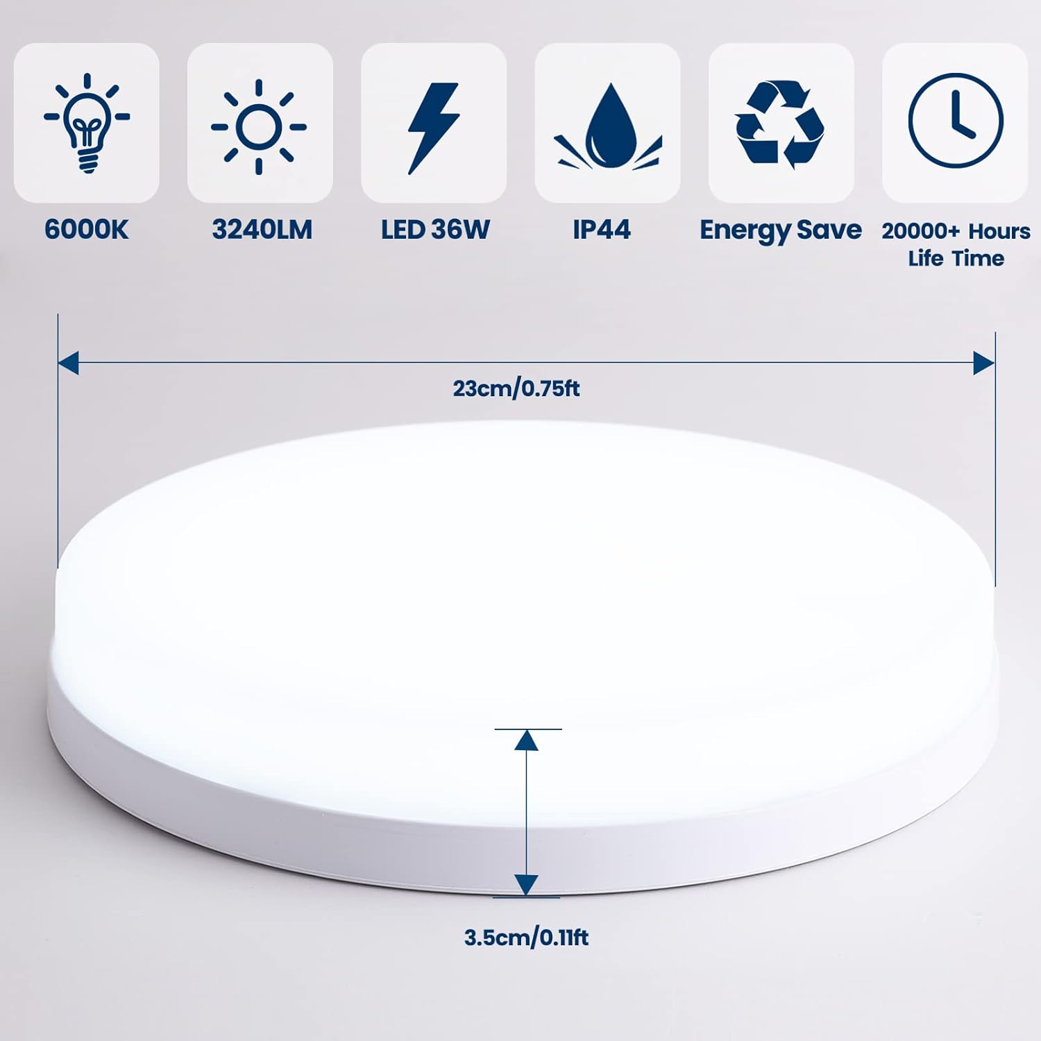 Modern LED Ceiling Light Round - Bright Indoor Ceiling Lights