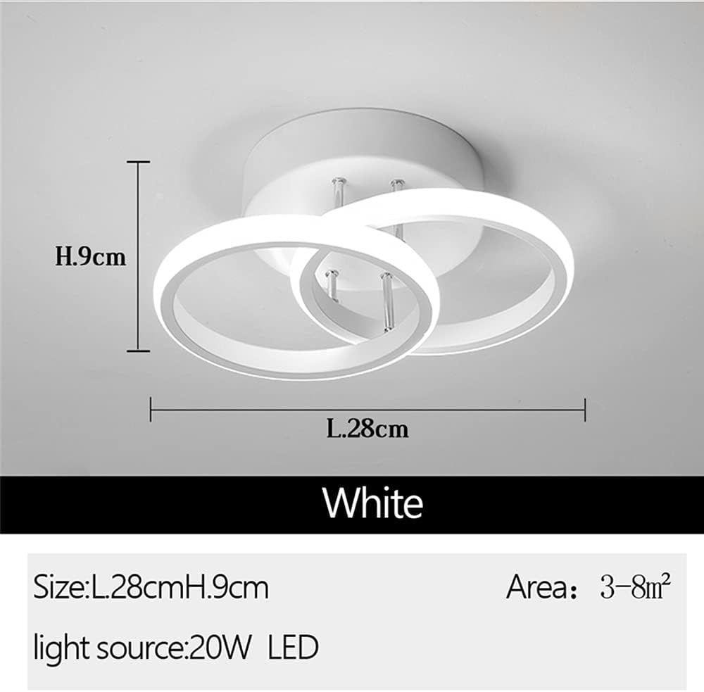 LED Ceiling Light Modern White - Ceiling Lamp 2 Rings