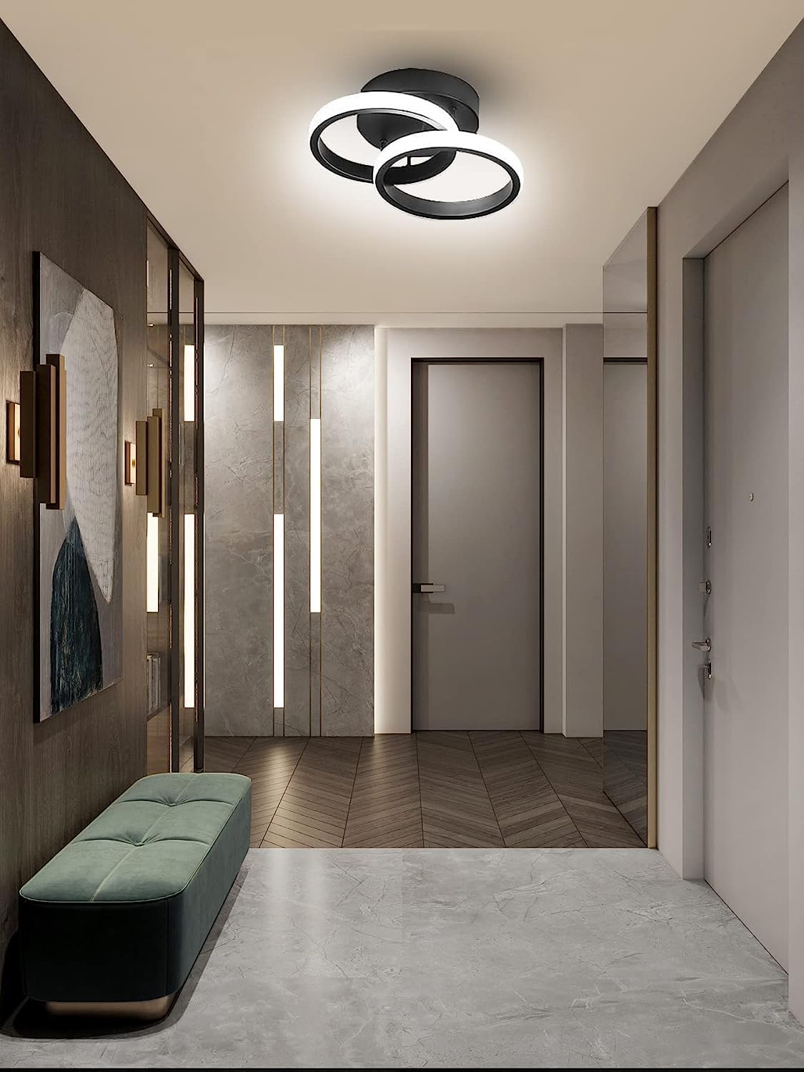 Modern LED Black Ceiling Lamp - Ceiling Lamp Shades UK