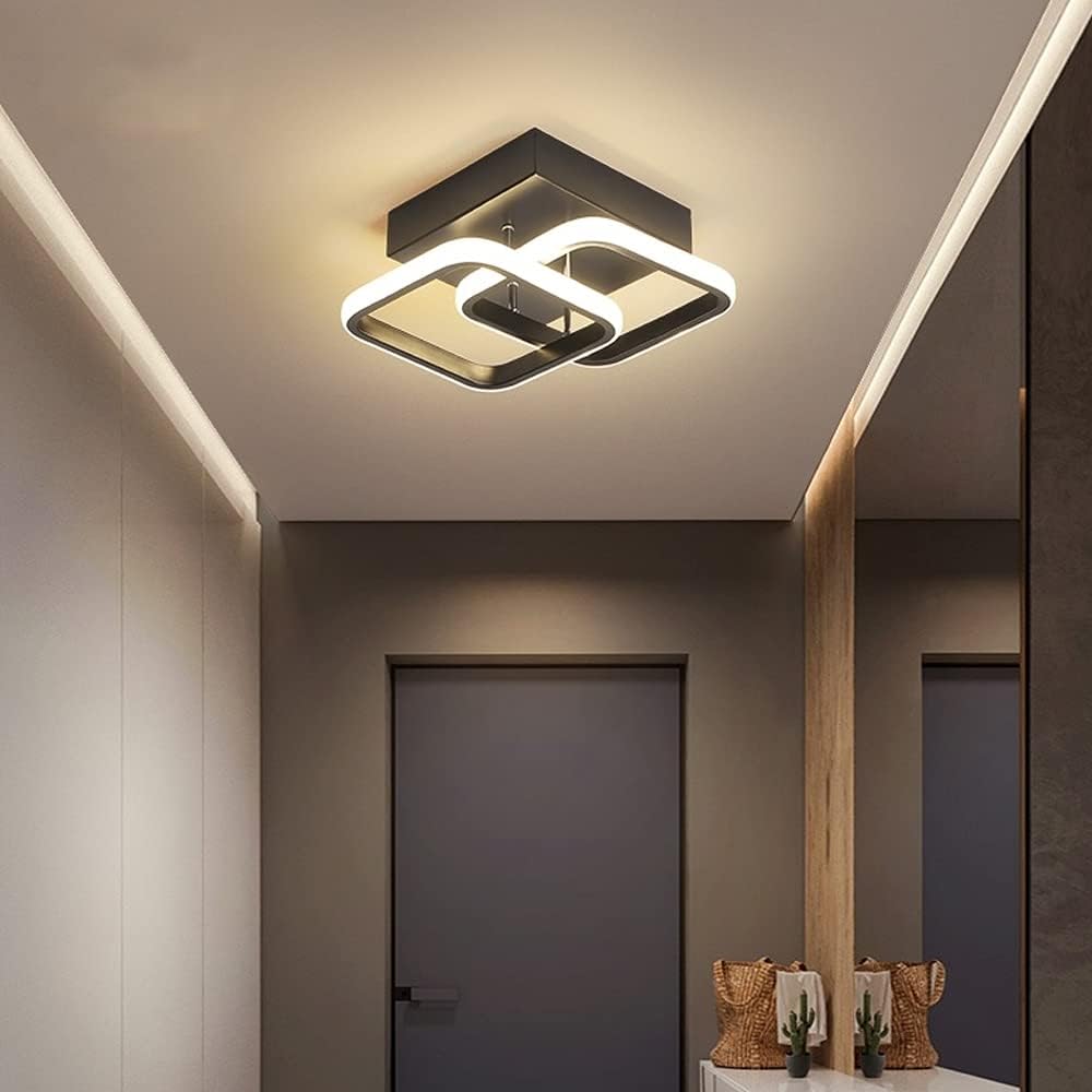 Modern Square LED Ceiling Light | Small Ceiling Lamp for Hallway