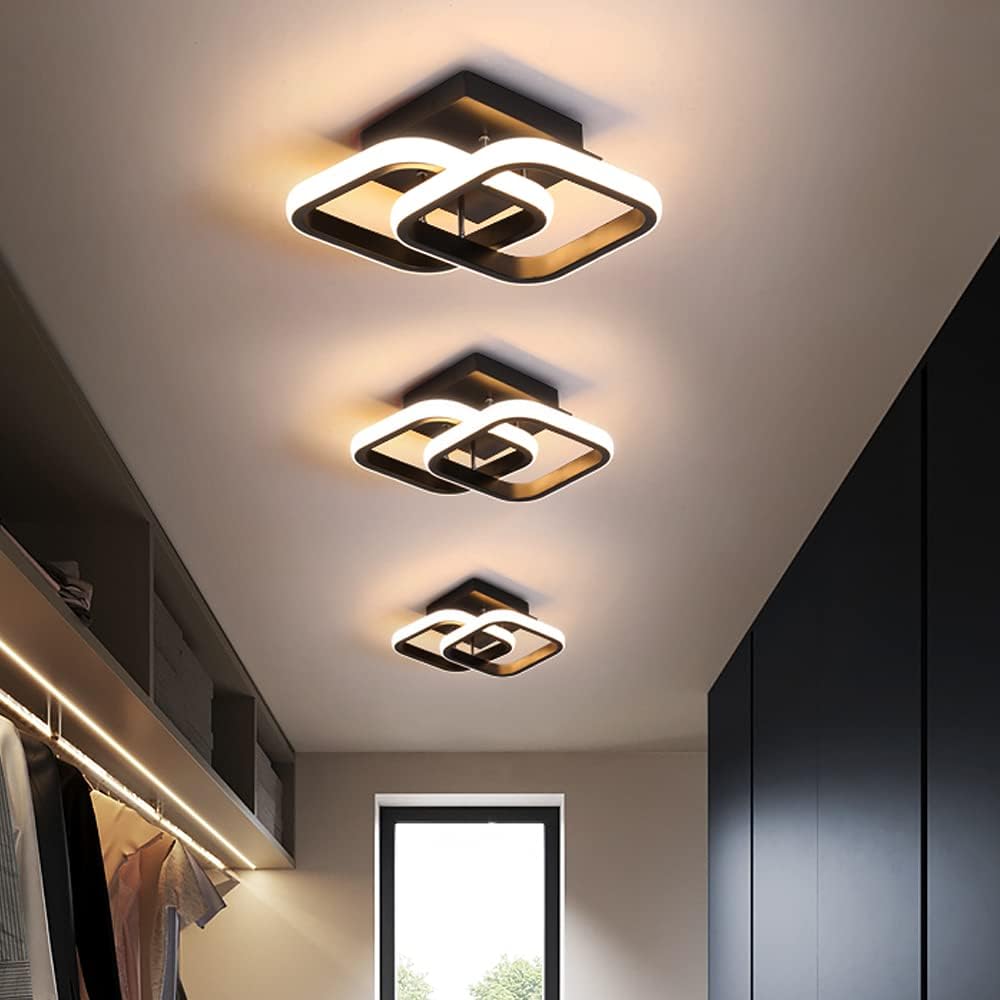 Modern Square LED Ceiling Light | Small Ceiling Lamp for Hallway