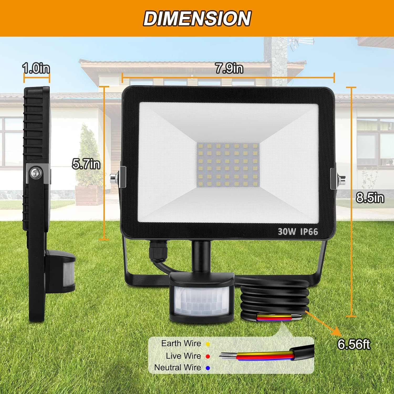 Outdoor Security Lights with IR Remote Control