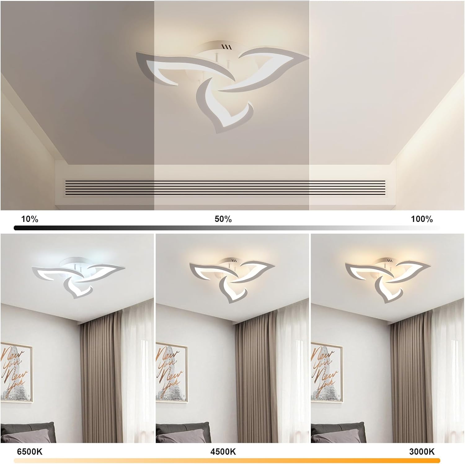 LED Ceiling Light Dimmable Modern Acrylic Ceiling Lamp