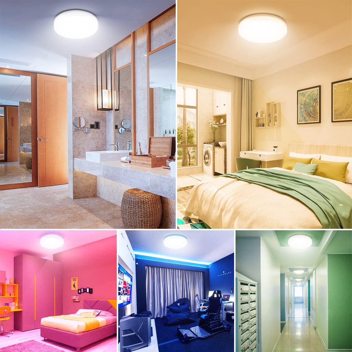 Smart LED Ceiling Light - Dimmable RGB Ceiling Light