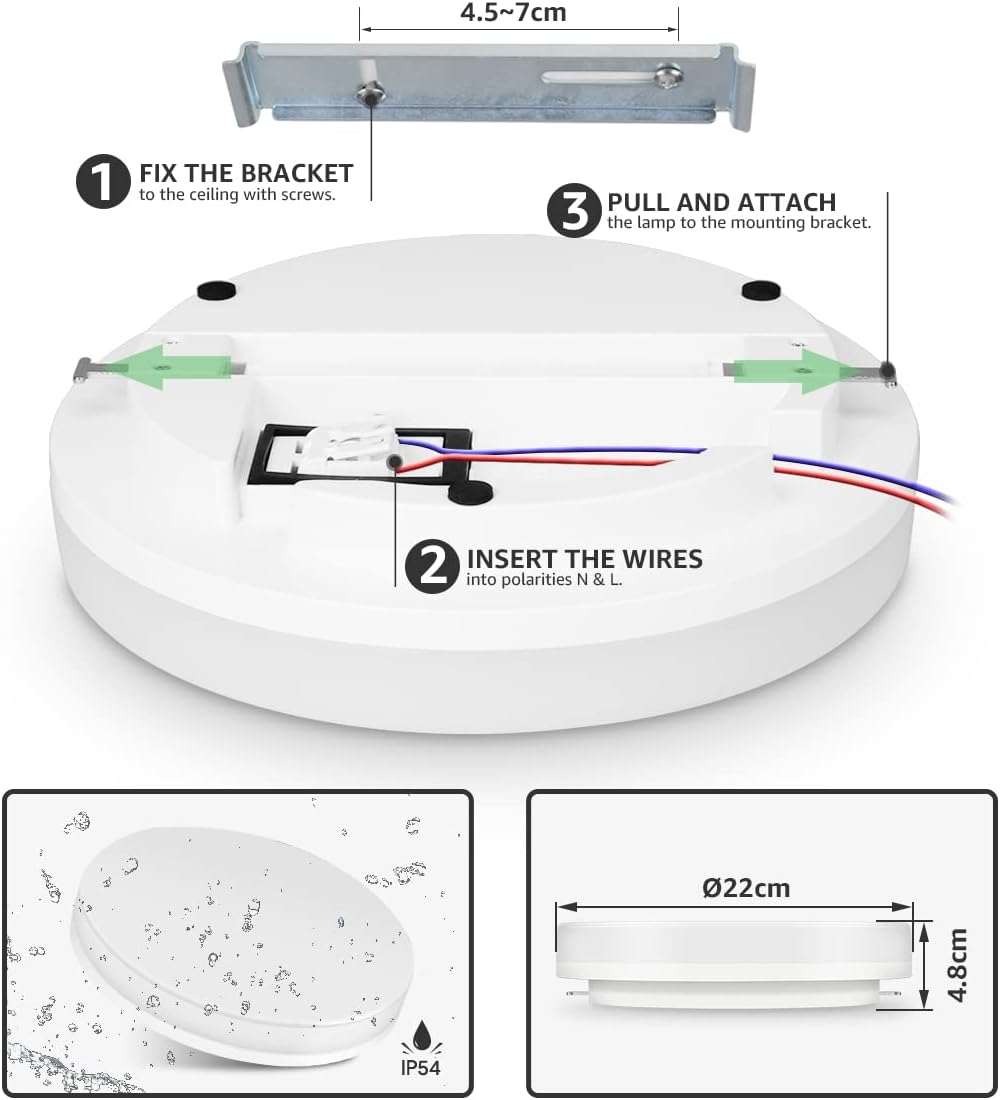 Smart LED Ceiling Light - Dimmable RGB Ceiling Light