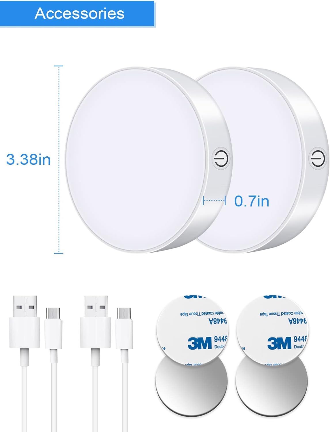 Modern Dimmable Touch Light - Rechargeable Battery LED Tap Lights