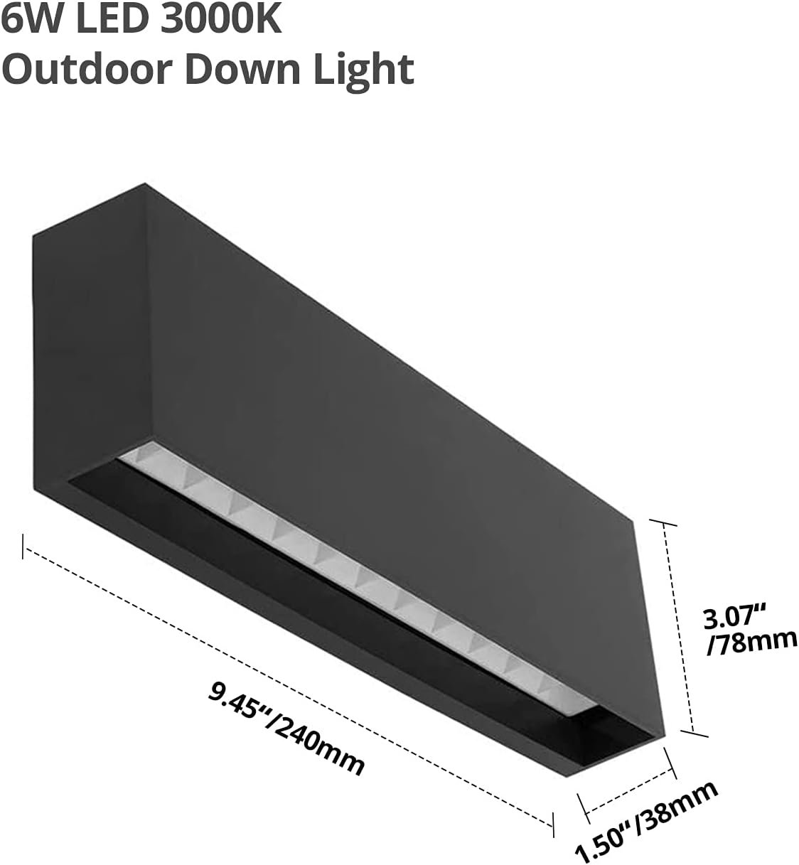 Modern Square LED Outdoor Wall Lamp - 6W IP65 Waterproof Decorative ...