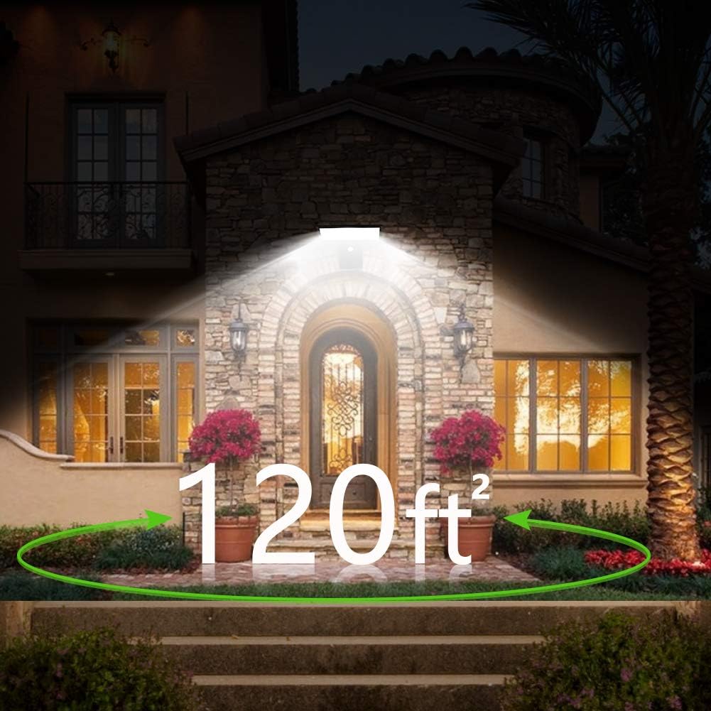 Solar Powered Outdoor Wall Light - Integrated Sensor LED