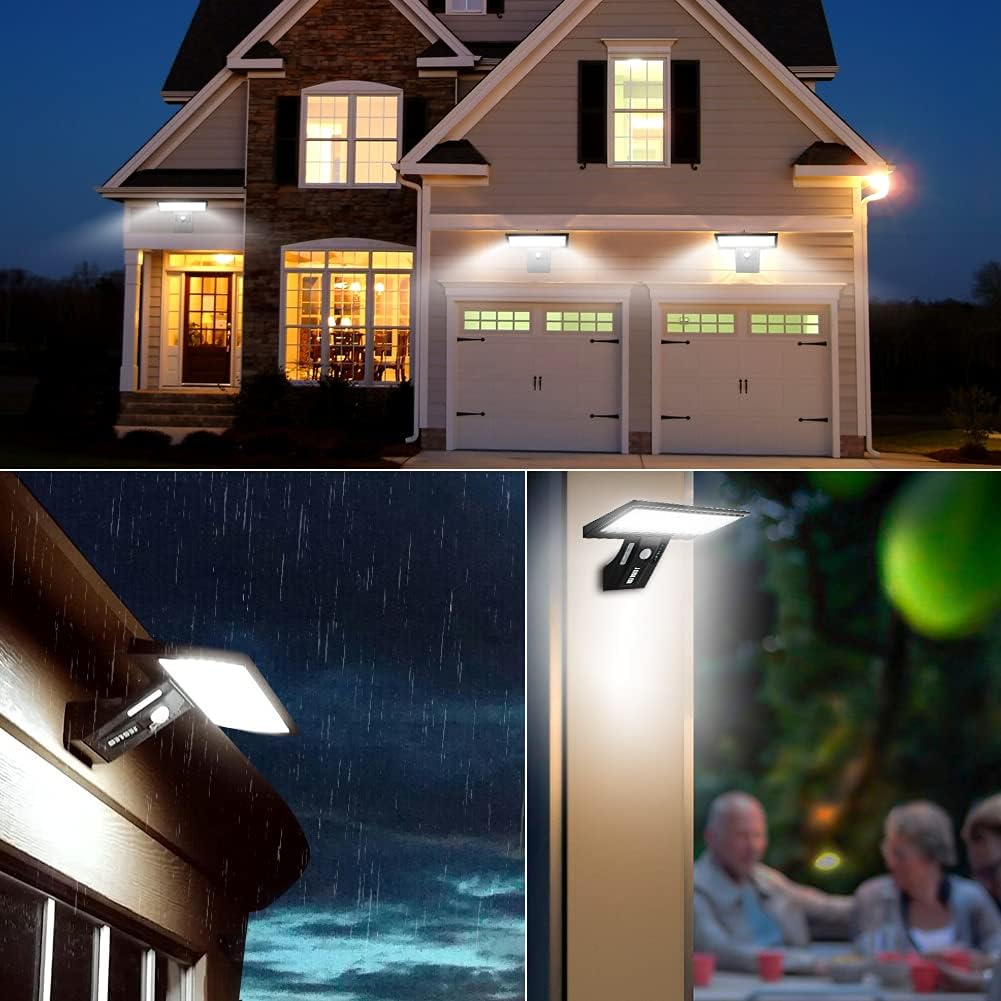 Solar Powered Outdoor Wall Light - Integrated Sensor LED