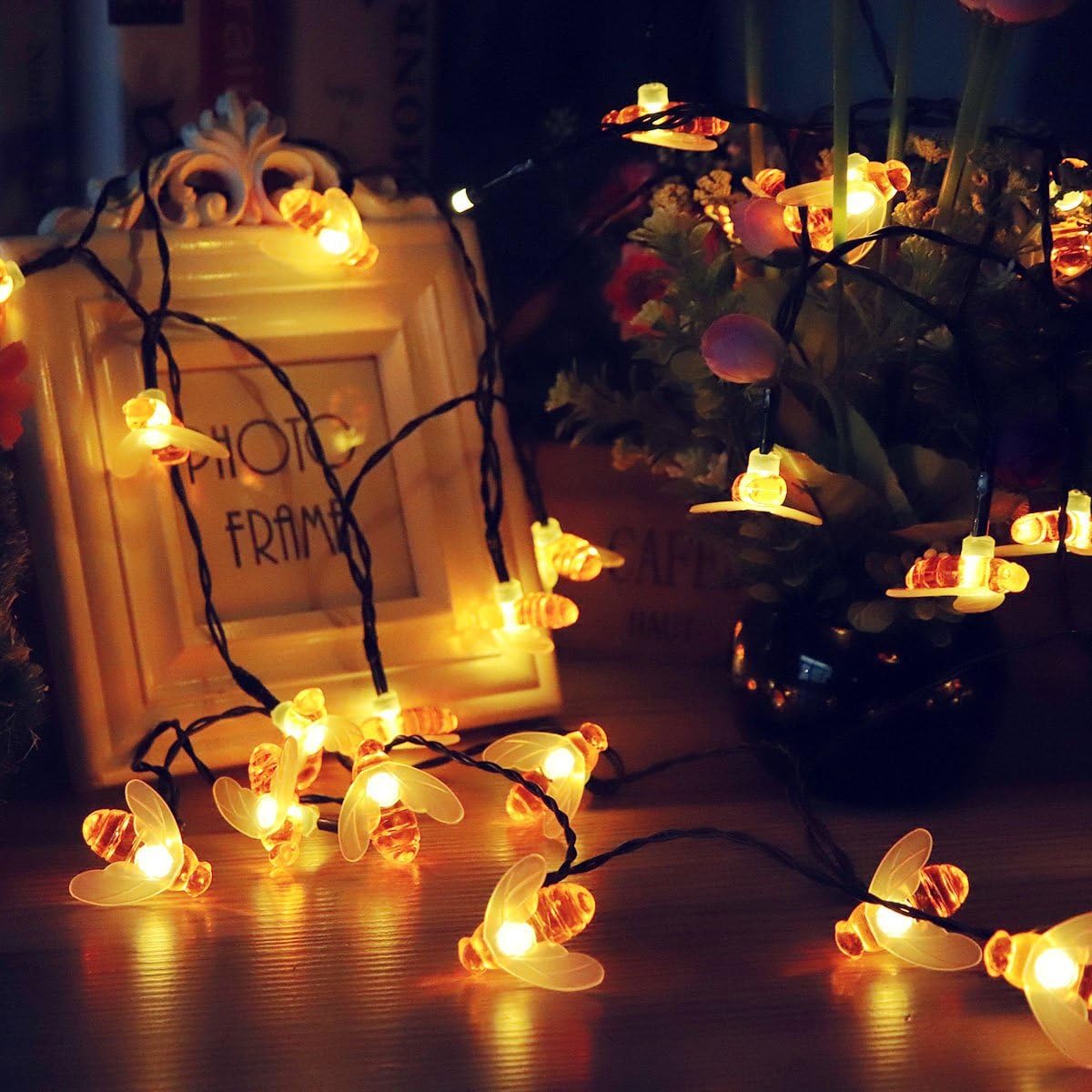 Solar Garden Lights - Honey Bee Fairy String Lights
