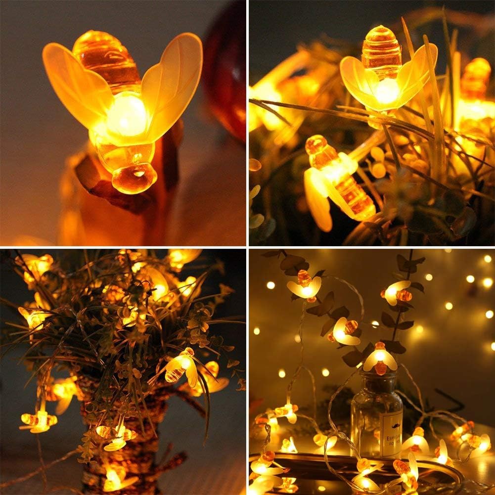Solar Garden Lights - Honey Bee Fairy String Lights