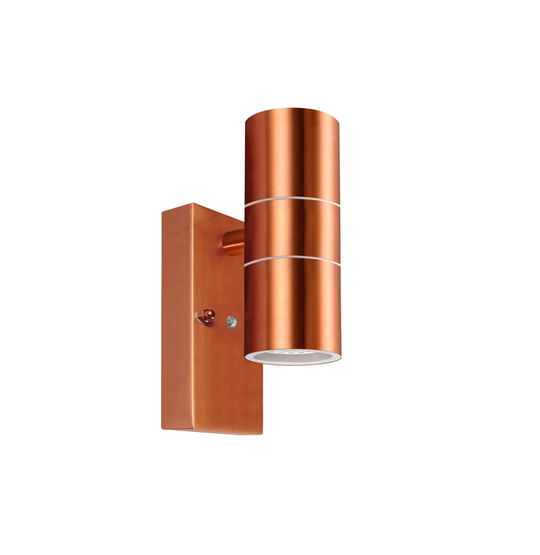 Dusk Till Dawn Sensor Copper Wall Light - Stainless Steel Up and Down Light