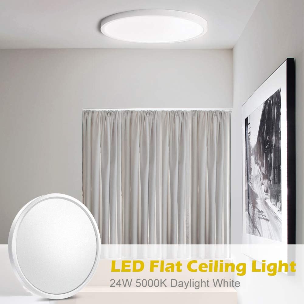 24W LED Ceiling Lights - Thin Round Flat Ceiling Light