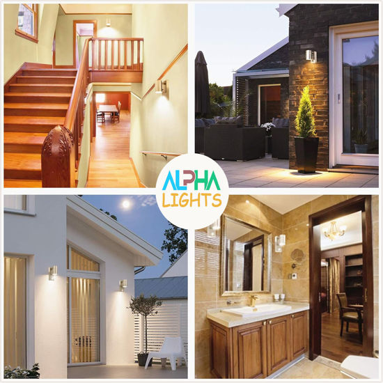 Outdoor Motion Sensor Wall Lights - Stainless Steel Downlights