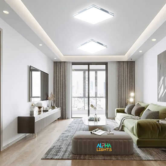 Super Bright Square LED Ceiling Lights | DickensDirect
