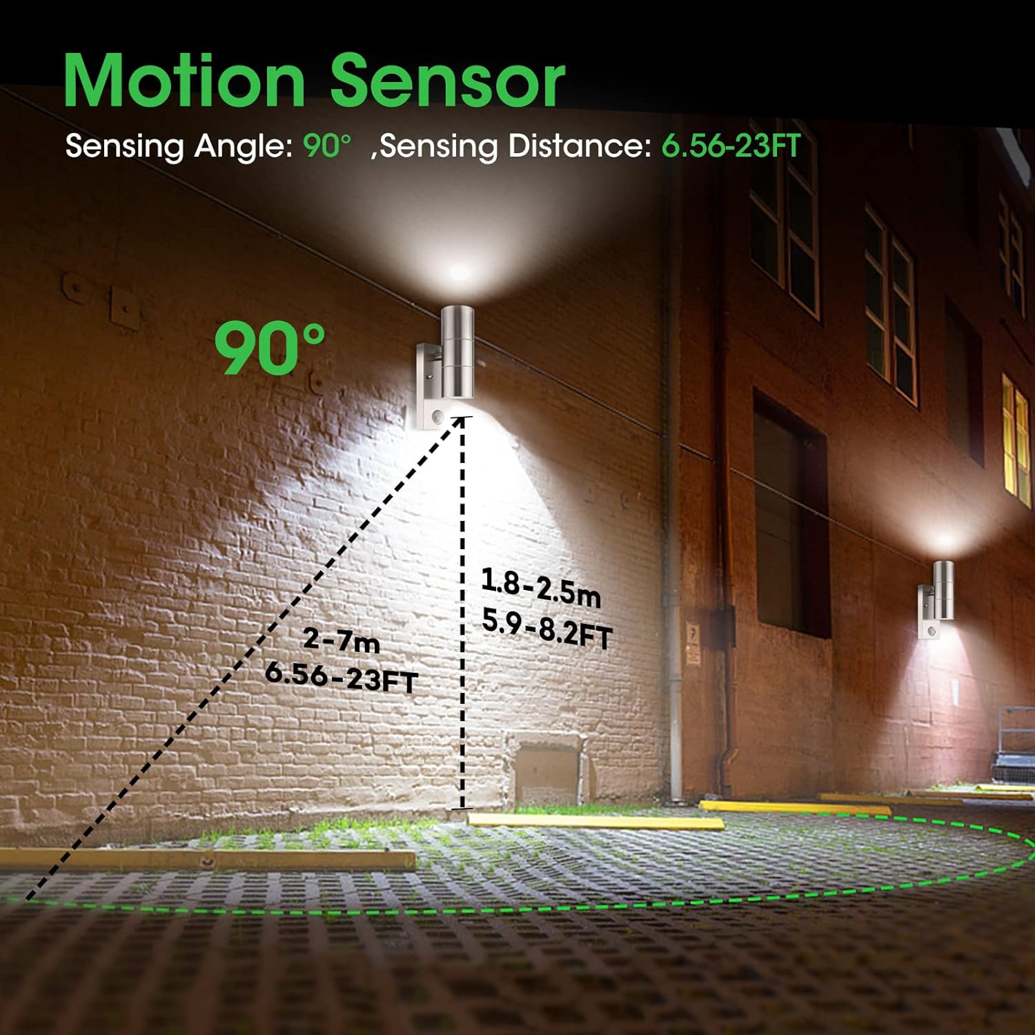 Motion Sensor Wall Lights - Outdoor Up Down Wall Lights