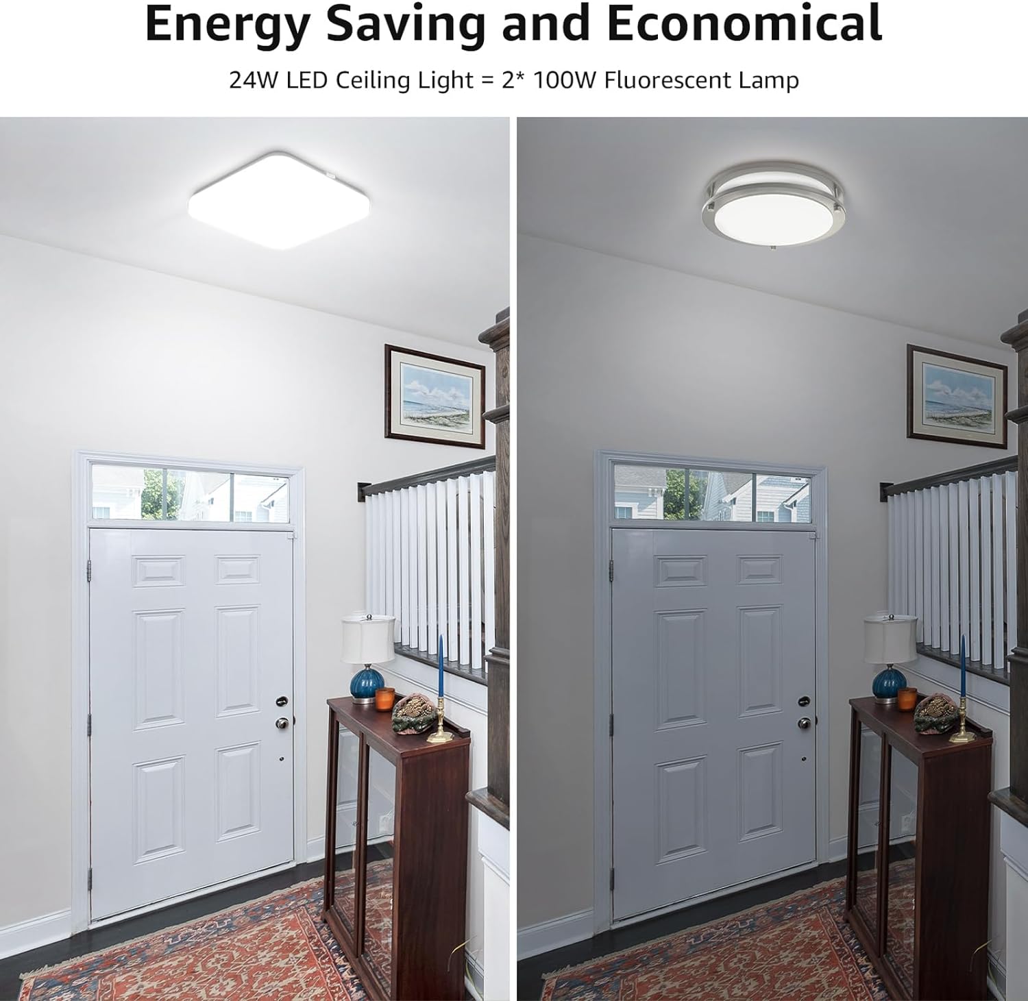 24W Super Bright Square LED Ceiling Light - Brighten Up Your Space