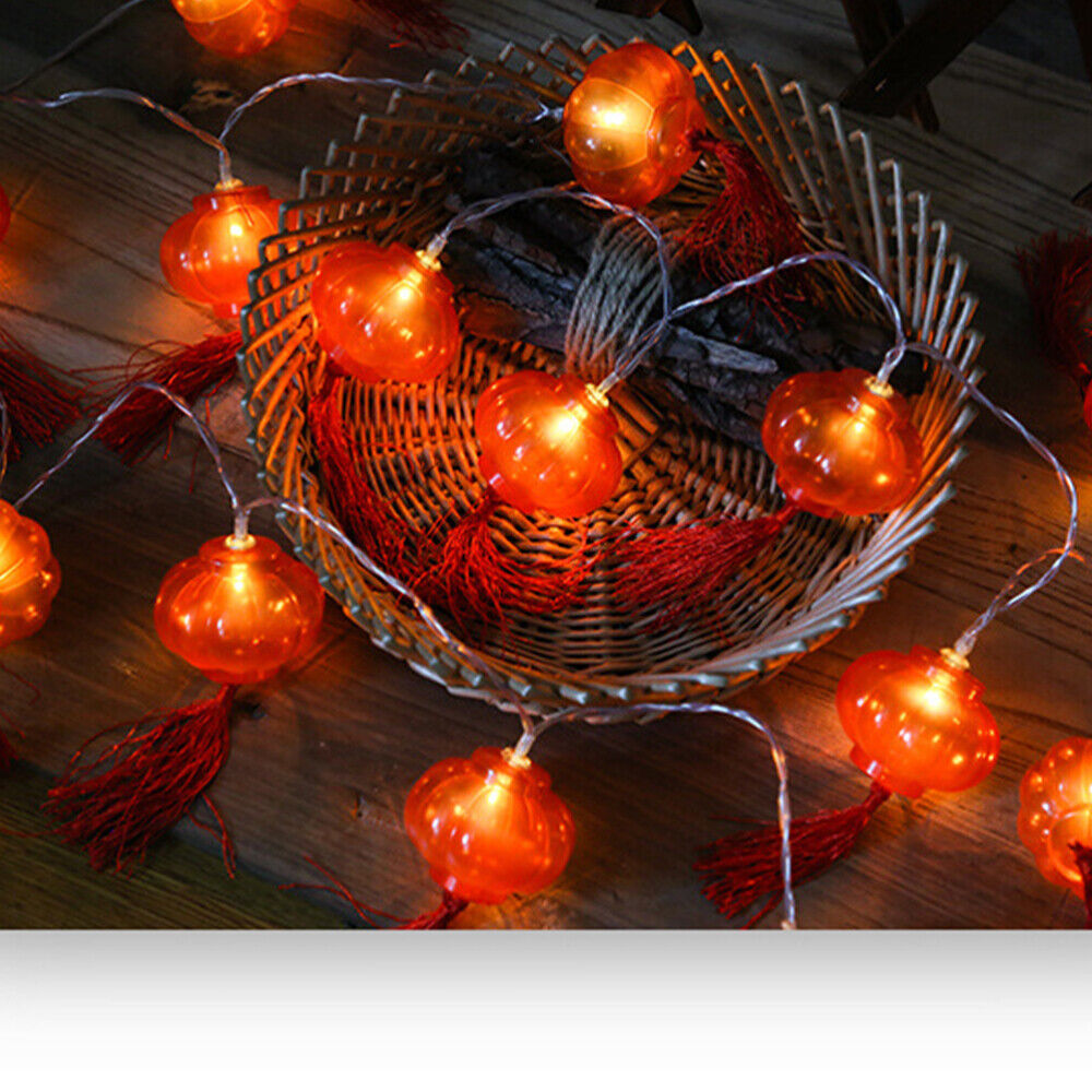 3m 20 Lamp USB-Powered Chinese Lantern String Lights | Warm White Fairy ...