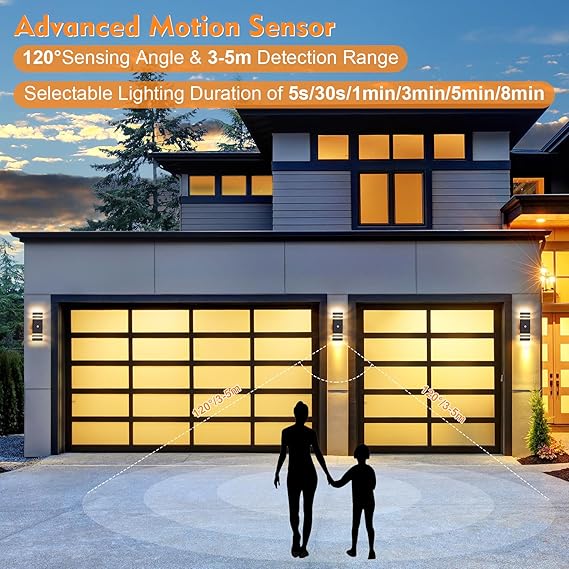 Up & Down Motion Sensor Outdoor Wall Light