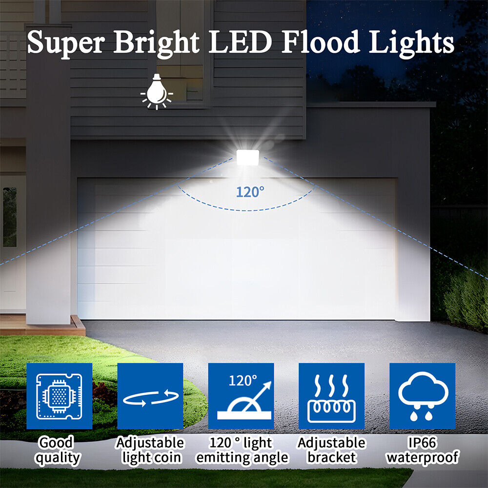 30W LED Floodlight – Outdoor Security Wall Light for Garden, Driveway ...