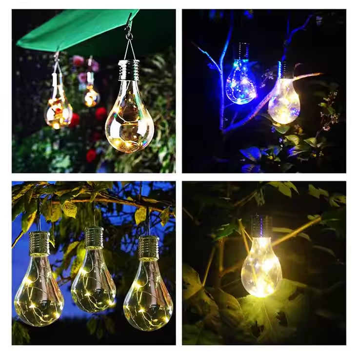 Hanging Solar LED Light Bulb, Outdoor Camping & Garden Lamp, Rechargeable