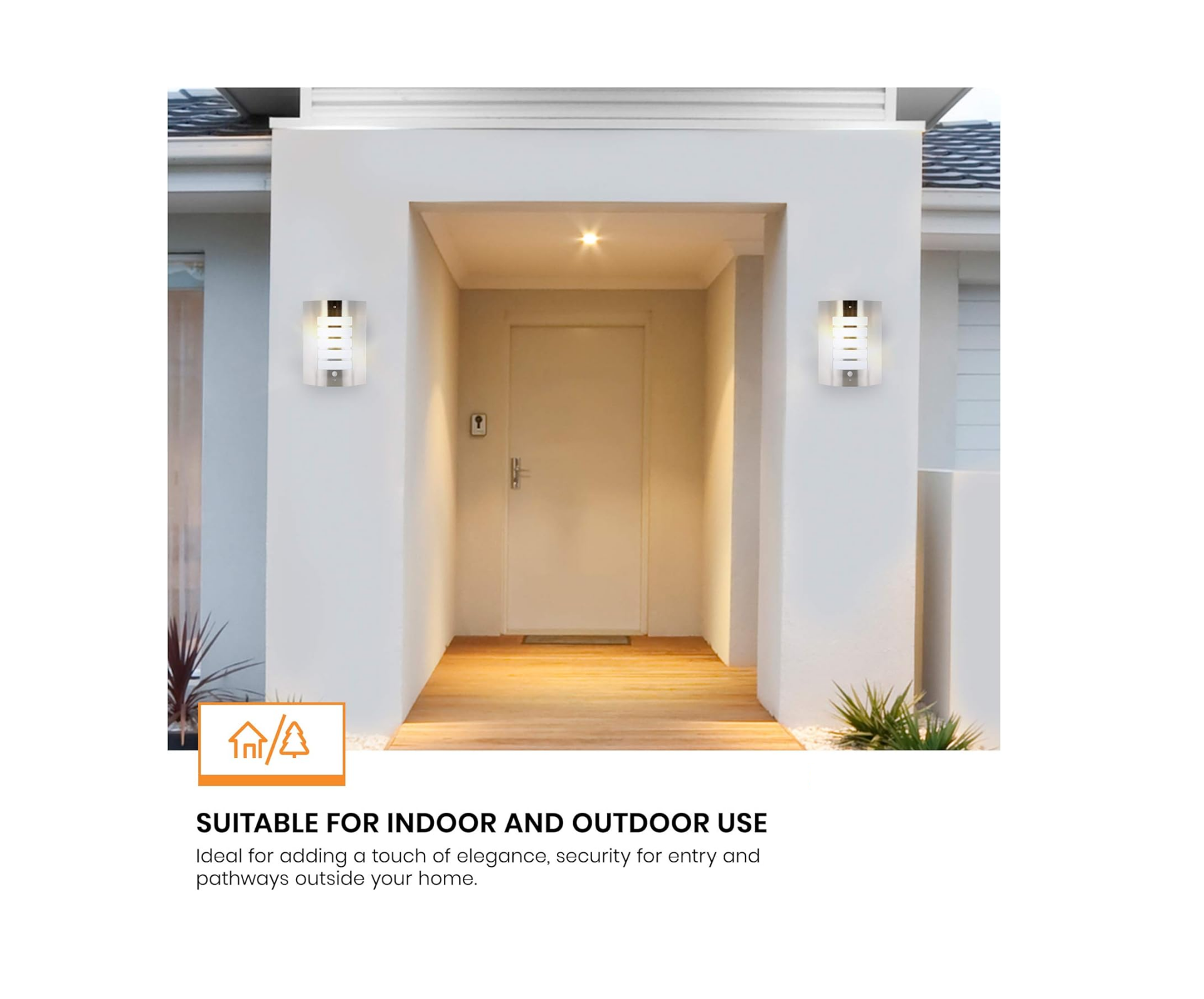 Security Wall Light with PIR Sensor – IP44 Rated Outdoor Light,Modern ...