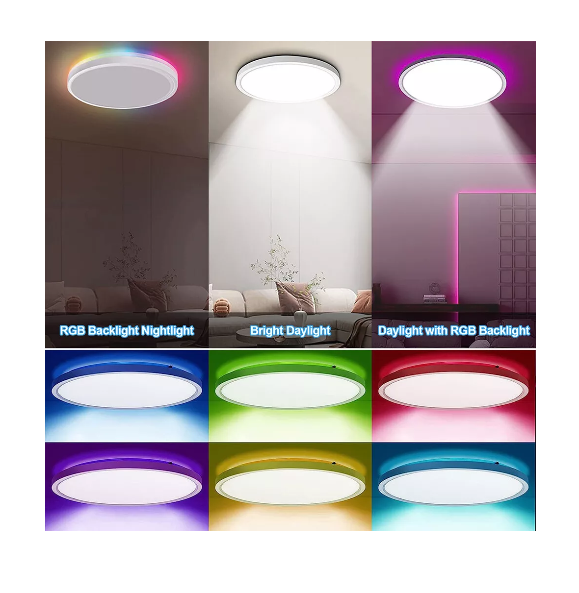 LED Ceiling Light | Bathroom Light Dimmable with Remote Control