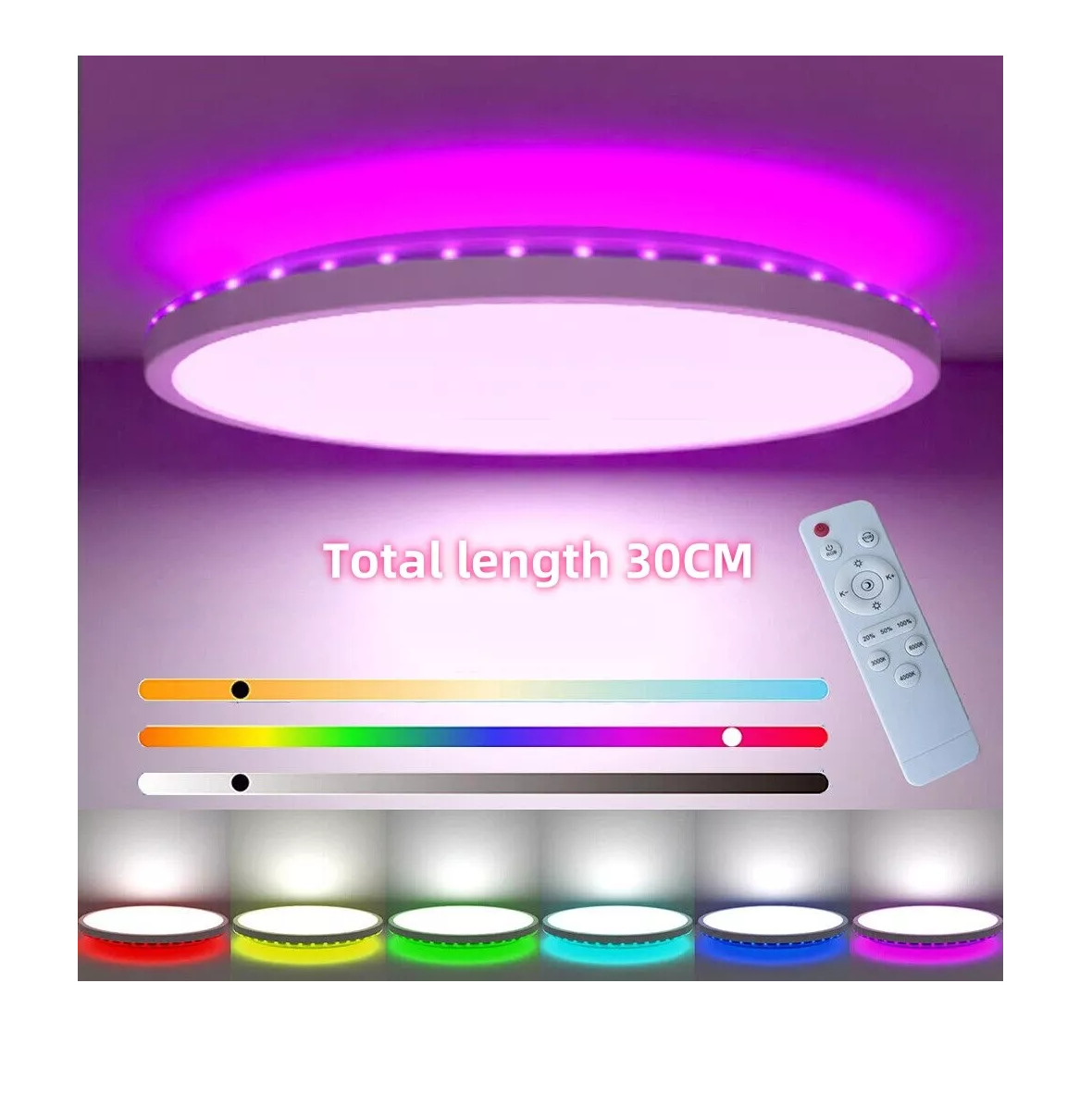 LED Ceiling Light | Bathroom Light Dimmable with Remote Control