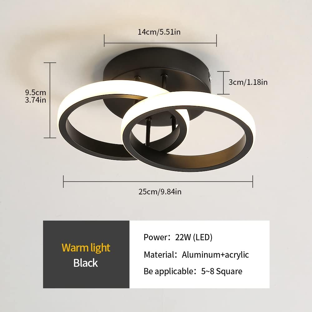 LED 3-Color Dimmable Ceiling Light for Bedroom & Living Room
