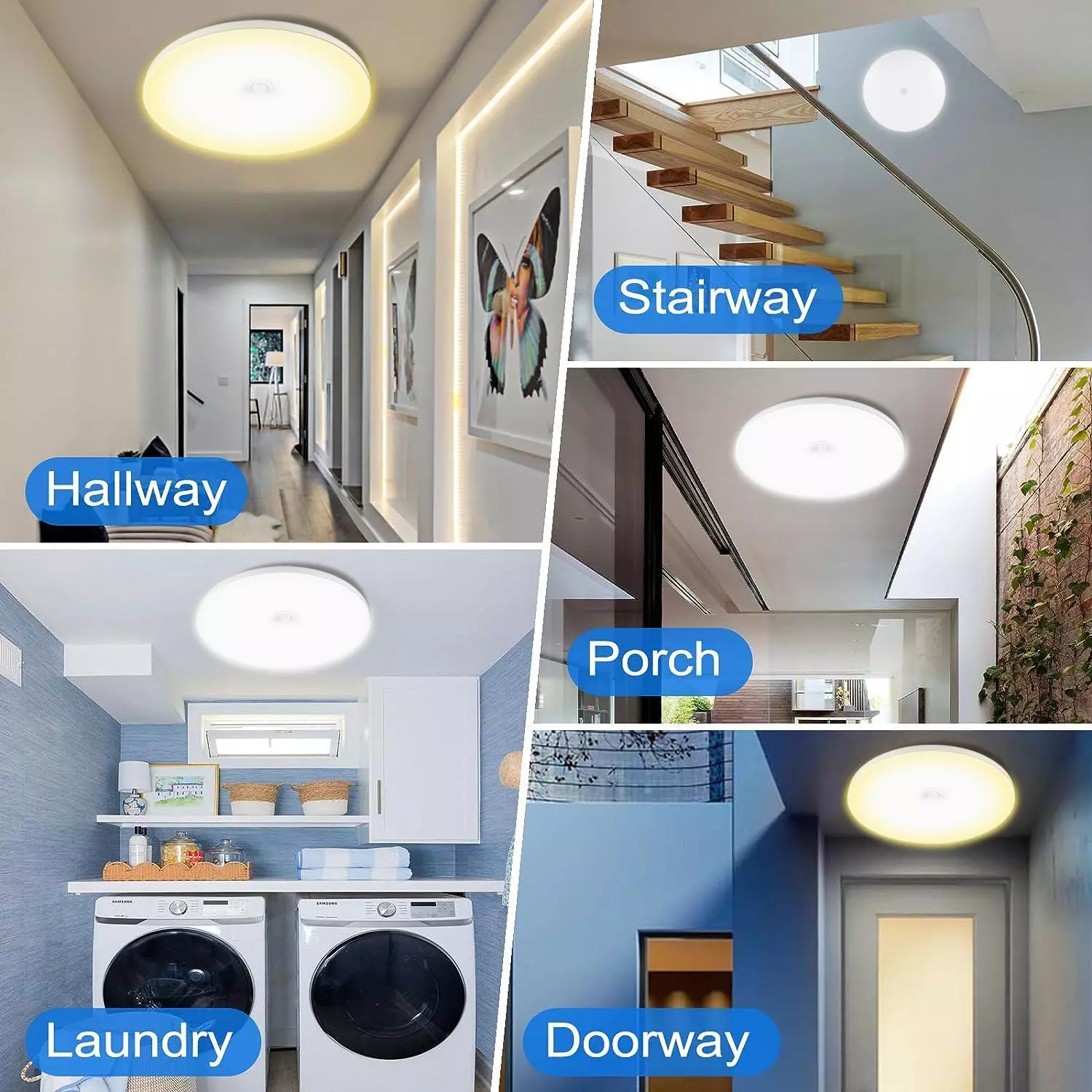 48W LED Ceiling Light with PIR Motion Sensor – Ultra-Slim Panel Light