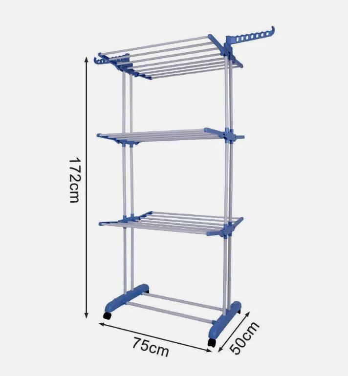 4-Tier Foldable Clothes Airer Dryer Rack – Laundry Drying Rail for ...