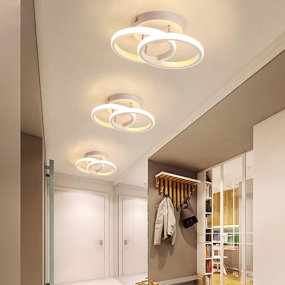 LED Ceiling Light Modern White - Ceiling Lamp 2 Rings