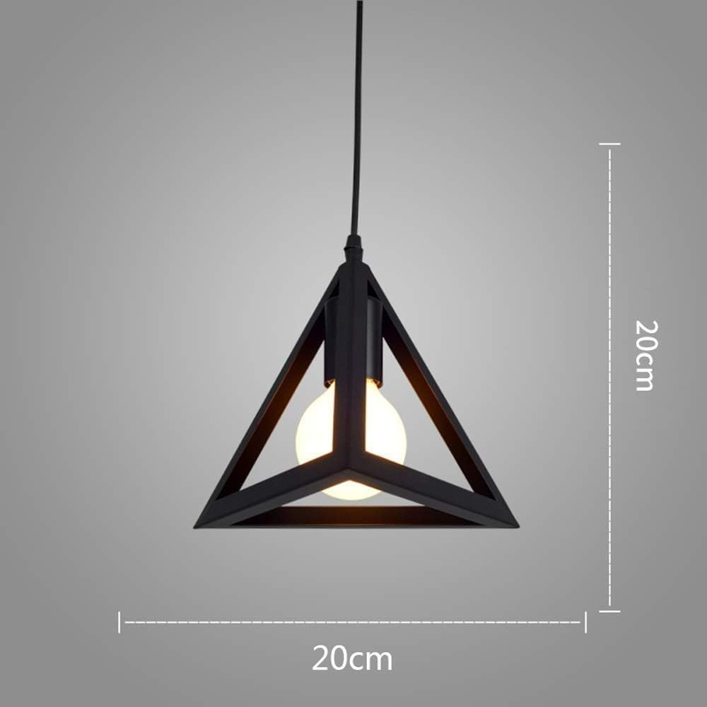 Vintage Industrial Triangle Loft Pendant Light – Adjustable Height E27