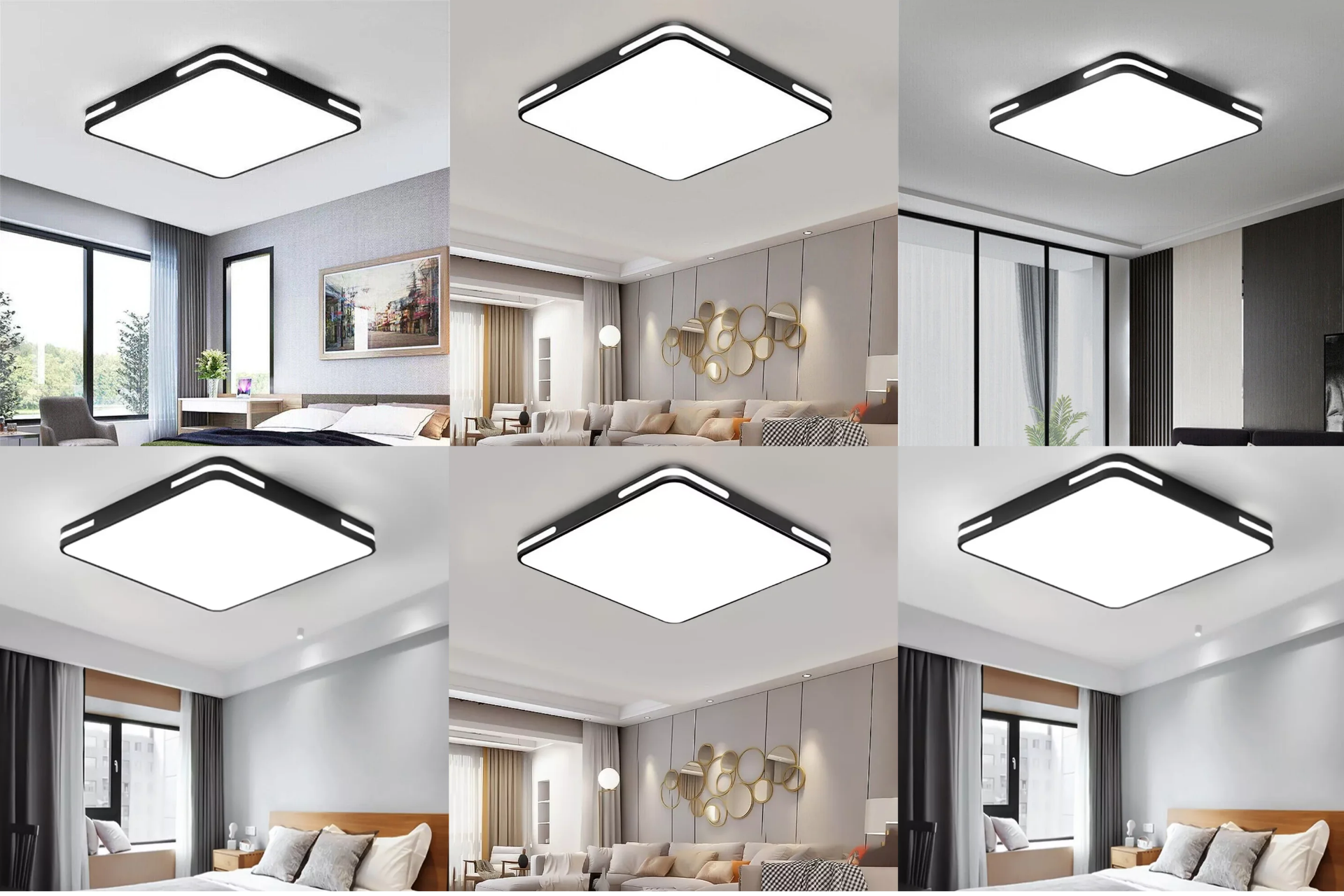 Square LED Ceiling Light - Panel Downlights for Bathroom