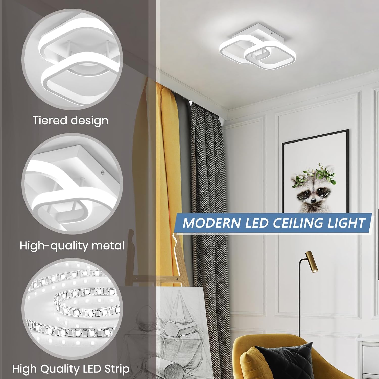 22W Square LED Ceiling Lights - LED Square Ceiling Lights